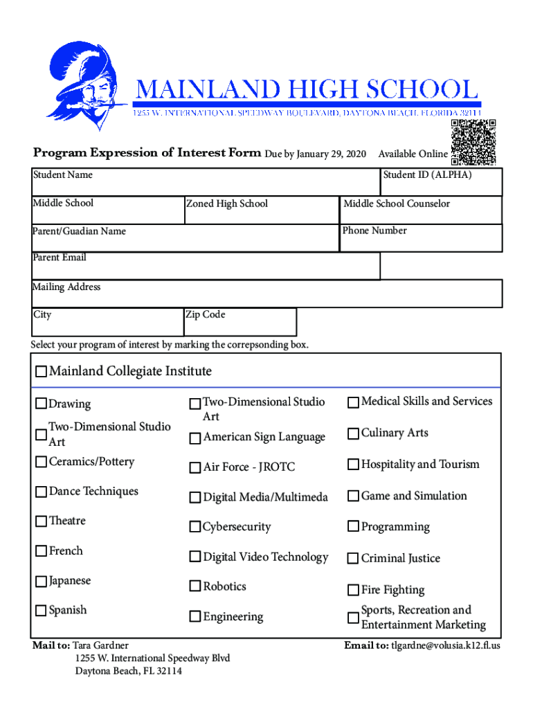 Fillable Online Student Interest Form TemplateJotForm Fax Email Print ...