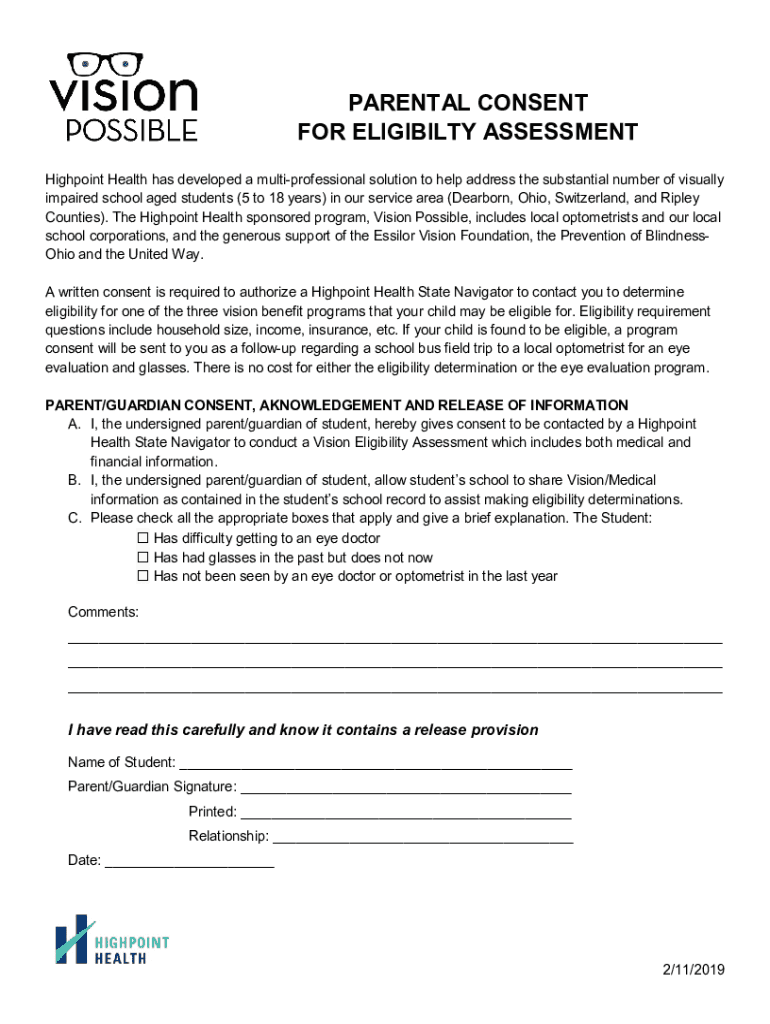 Fillable Online 50 Printable Parental Consent Form ...