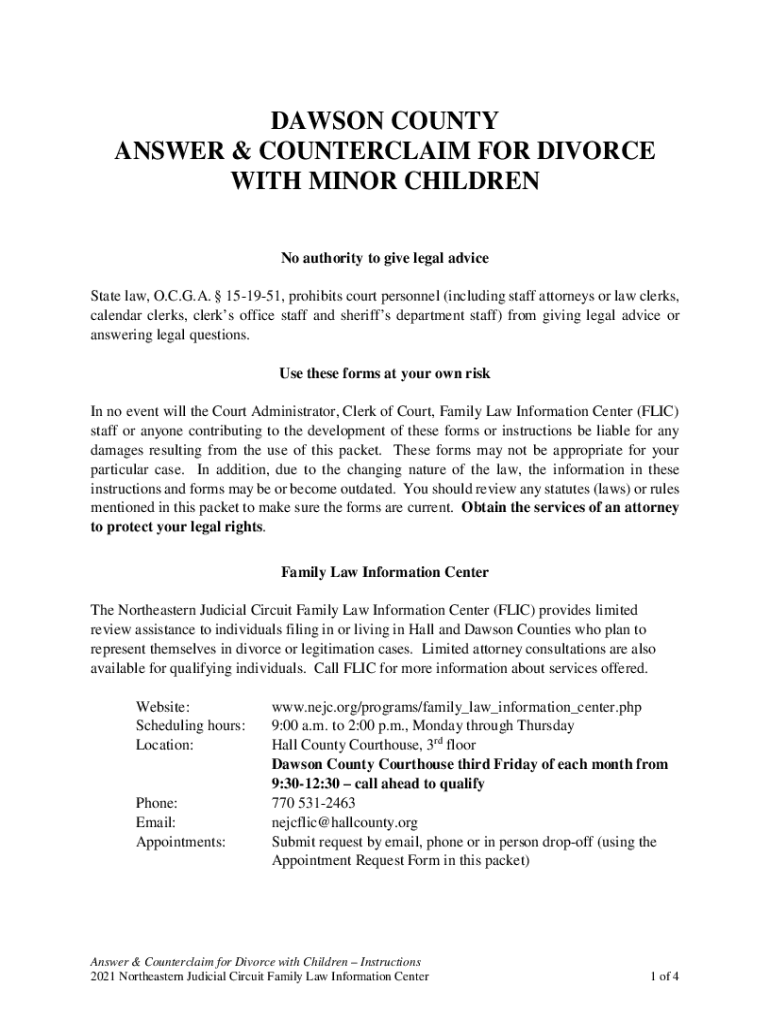 Fillable Online Do-It-Yourself Answer and Counterclaim for ...