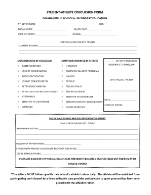 Fillable Online burke ops OPS Sports Physical Form - Benson High School ...