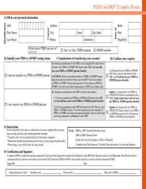 Fillable Online Fillable Online PDF PERS to ORP Transfer Form - Western ...