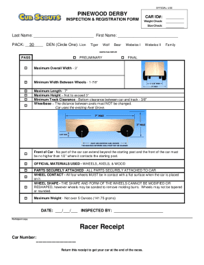 Fillable Online INSPECTION & REGISTRATION FORM Fax Email Print - pdfFiller
