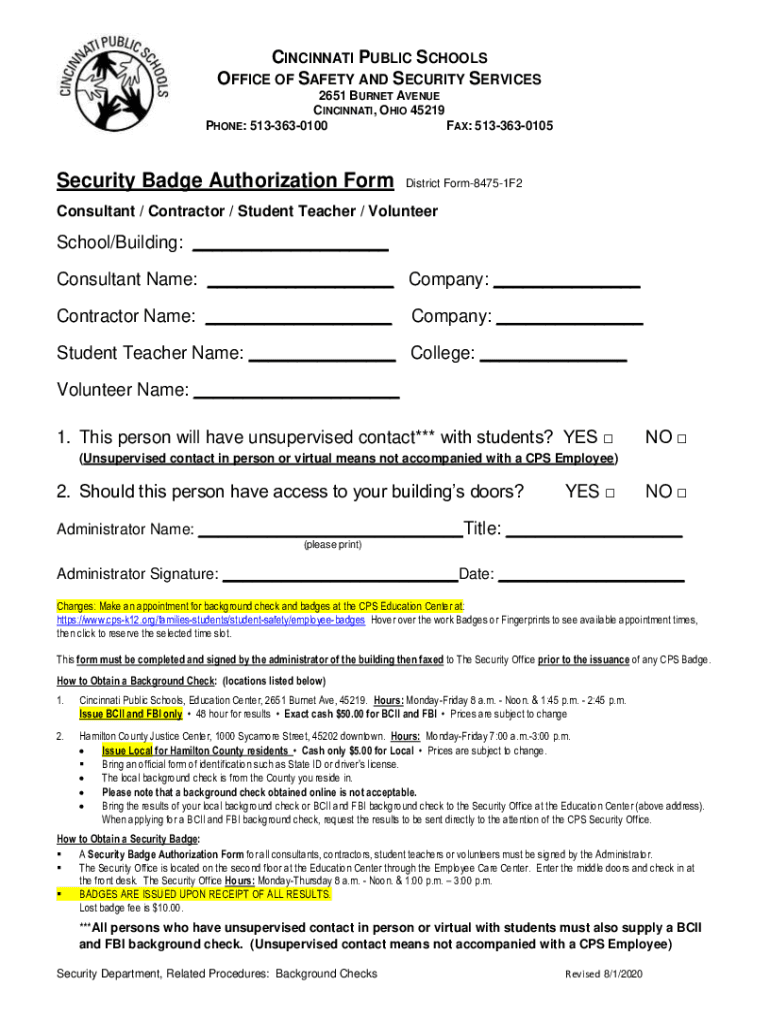 Fillable Online Security Badge Authorization Form Fax Email Print ...