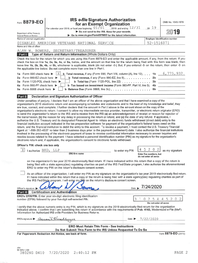 Fillable Online nsf dav 00.010 - Tax Return (DAV-National Service 990 ...