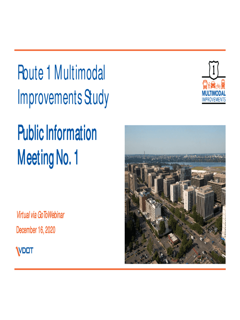 Fillable Online Route 1 Multimodal Improvements Study Public Information ... Fax Email Print ...