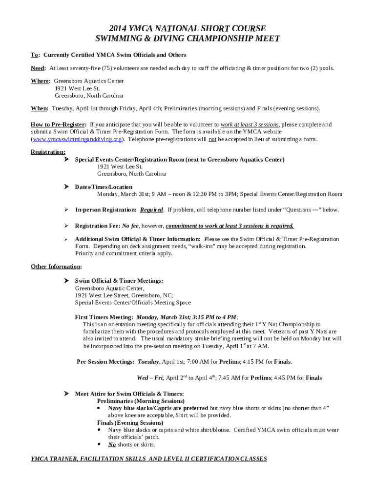 invitation - YMCA National Swimming and Diving - Yumpu - ymca ...