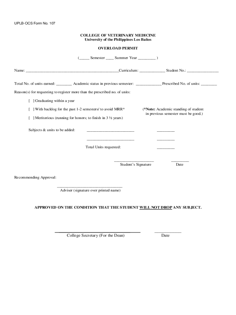 Fillable Online UPLB-OCS Form No Fax Email Print - pdfFiller