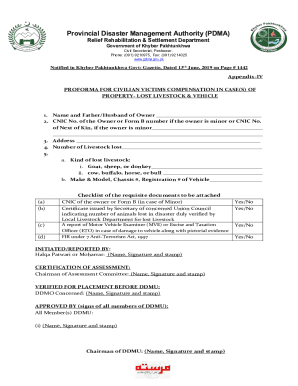 Fillable Online pdma gov Downloads - PDMA KP Fax Email Print - pdfFiller