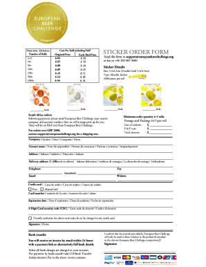 Fillable Online EBC-2019-stickers-order-form Fax Email Print - pdfFiller