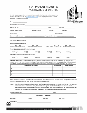 Fillable Online Rent Increase Form REVISED APRIL 1 2020 Fax Email Print - pdfFiller