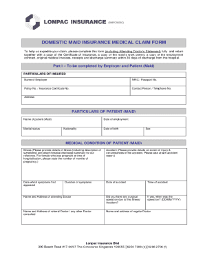 Fillable Online HOSPITAL & SURGICAL CLAIM FORM Fax Email Print - pdfFiller