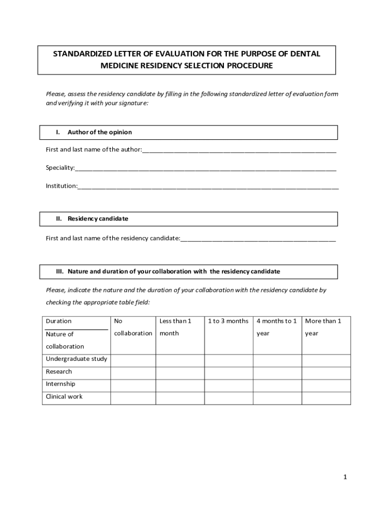 Fillable Online Recommendation Letter for DentistWriting & Editing ...