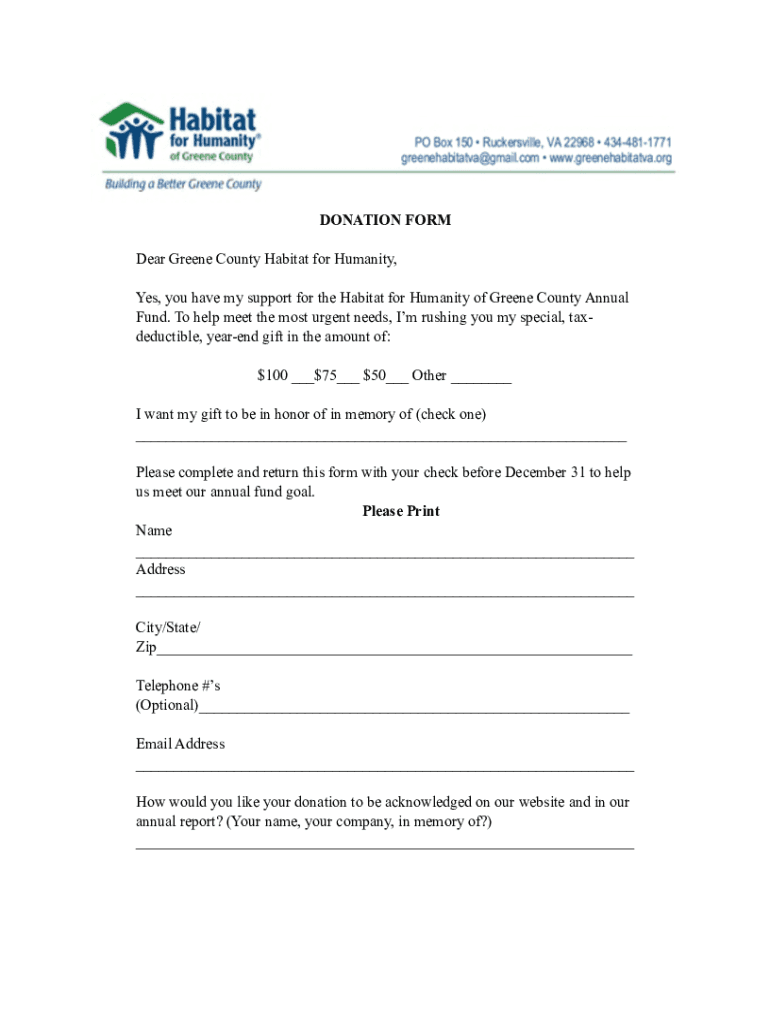 Fillable Online Donate Unused Items - Drop off and Free Pickup ...