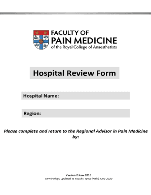 Fillable Online Hospital Review Form Fax Email Print - pdfFiller