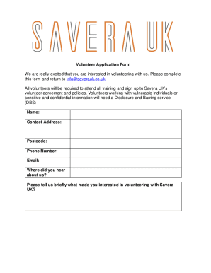 Fillable Online FREE 10+ Sample Volunteer Application Forms in MS Word ...