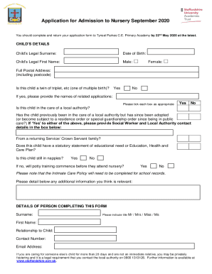 Fillable Online Nursery School Admissions-Delhi NCR 2021-22 - Form ...