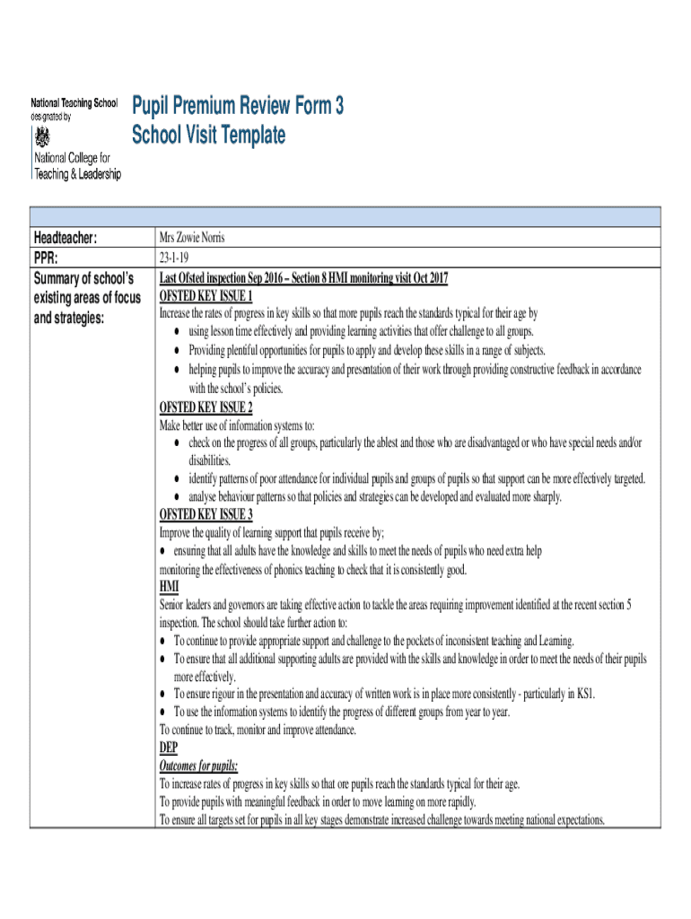 Fillable Online Form 3 School Visit Form Fax Email Print - pdfFiller