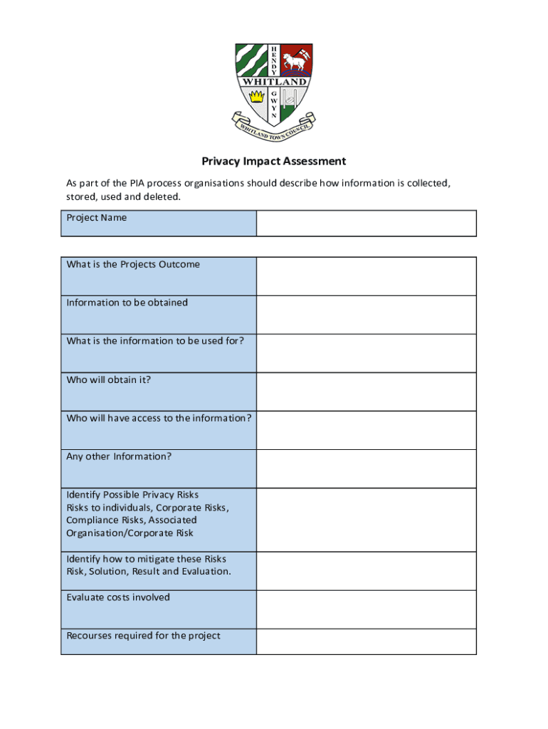 Fillable Online WTC Privacy Impact Assessment form Fax Email Print ...