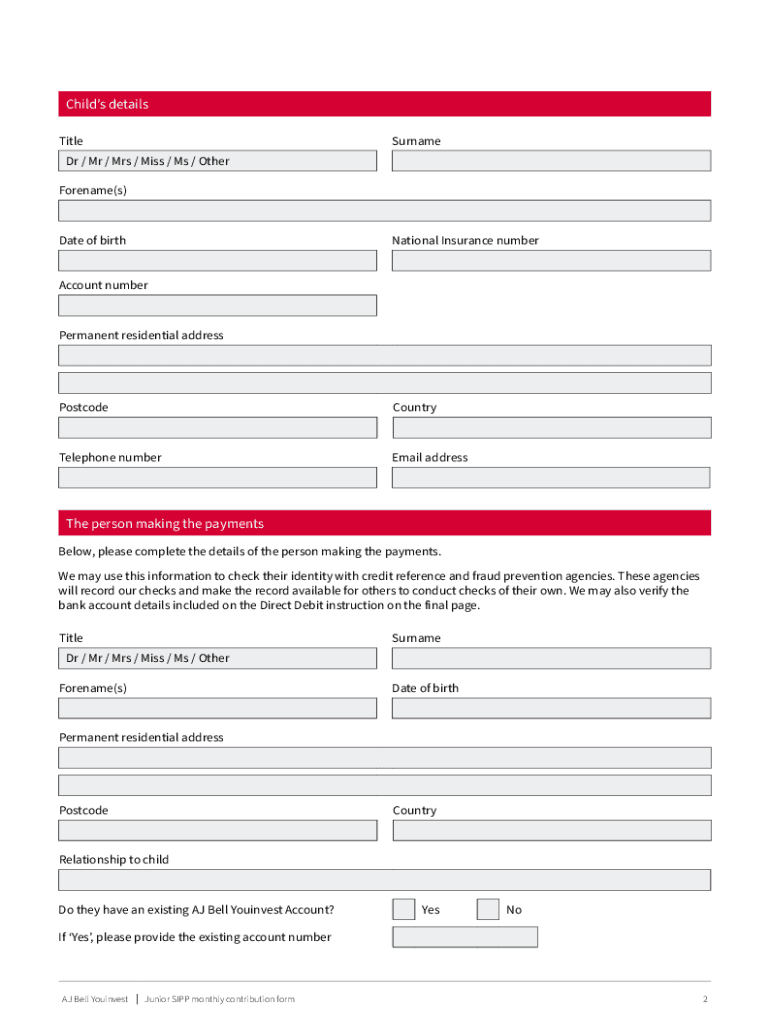 Fillable Online SIPP employer monthly contribution form Fax Email Print ...