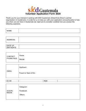 Fillable Online Honduras Trip 2011 Application Form Fax Email Print ...