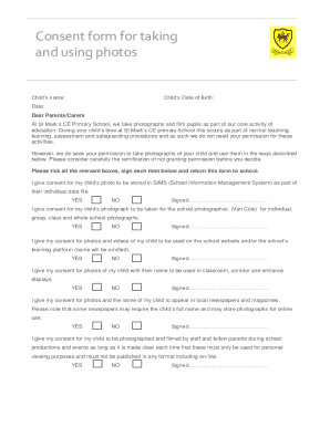 Fillable Online Consent form for taking and using photos - Kent Health ...