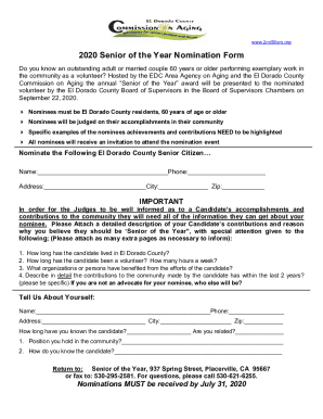 Fillable Online 10+ Award Nomination Form ExamplesEmployee, Student ...