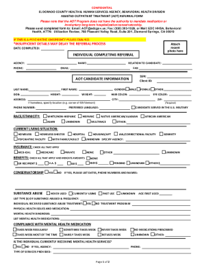 Fillable Online El Dorado County Behavioral Health DivisionRehab.com ...