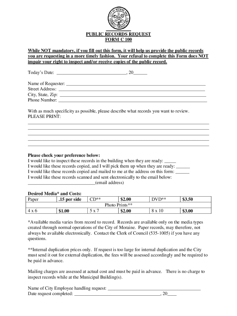 Fillable Online Public Works Frequently Asked QuestionsForm C100: Apply ...