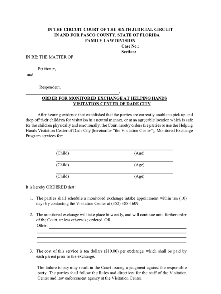 Fillable Online IN THE CIRCUIT COURT OF THE SIXTH JUDICIAL ... - jud6 ...