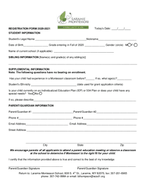 Fillable Online We encourage parents of all applicants to attend a parent ... Fax Email Print ...