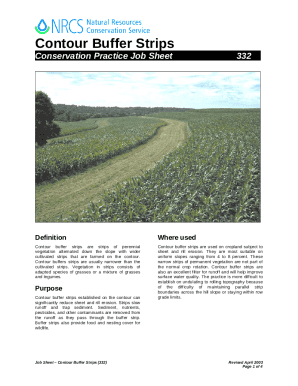 Contour Buffer Strips Conservation Practice Job Sheet 332 ... Doc ...