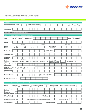 Fillable Online Retail Lending Application Form.cdr Fax Email Print - pdfFiller