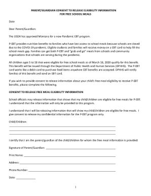 Fillable Online P-EBT Consent Form Fax Email Print - pdfFiller