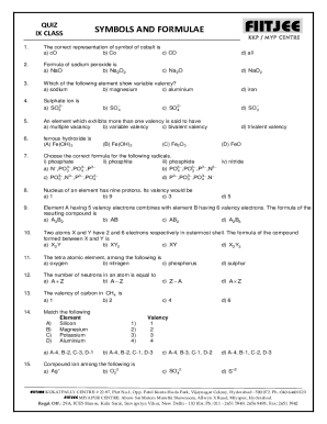 Fillable Online SYMBOLS AND FORMULAE Fax Email Print - pdfFiller