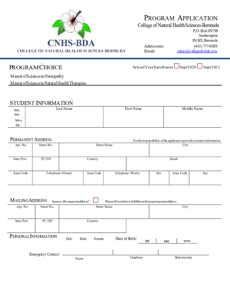 Fillable Online CNHS-BDA Application Form-converted.docx Fax Email ...