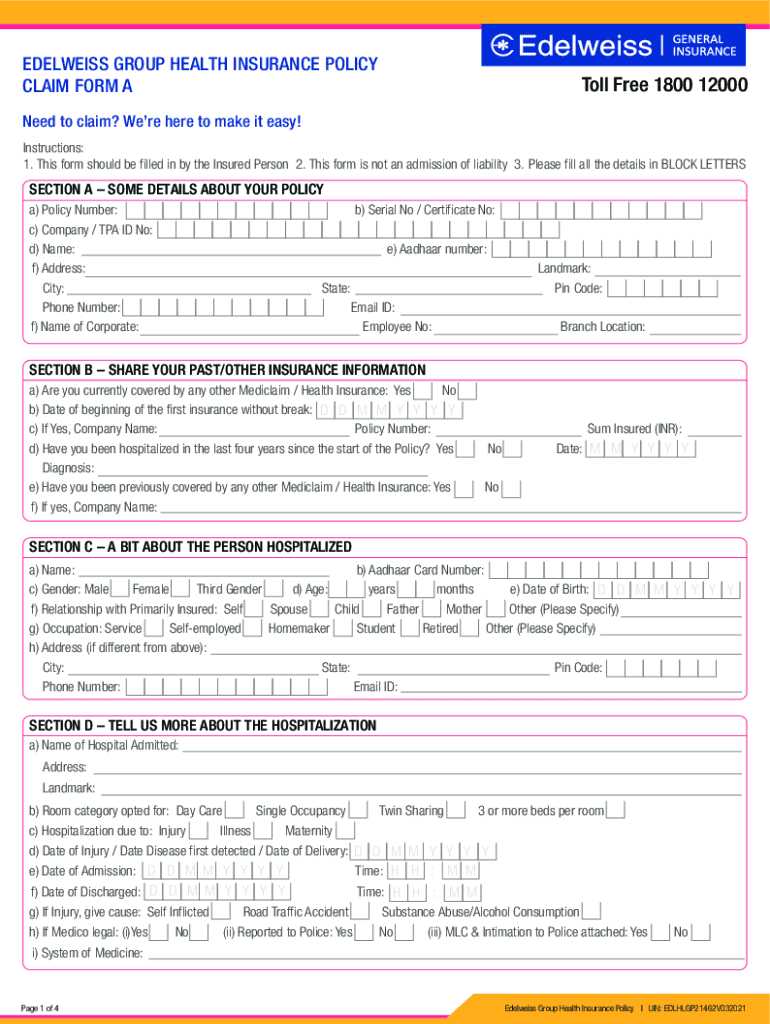 Fillable Online Group Health Claim Form AV-1.2 Fax Email Print - pdfFiller
