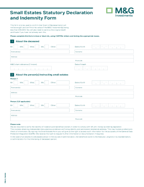 Fillable Online Sample FORM A, Statutory Declaration of Assets ...