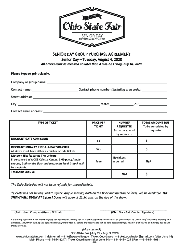 Fillable Online Senior ticket form Fax Email Print - pdfFiller