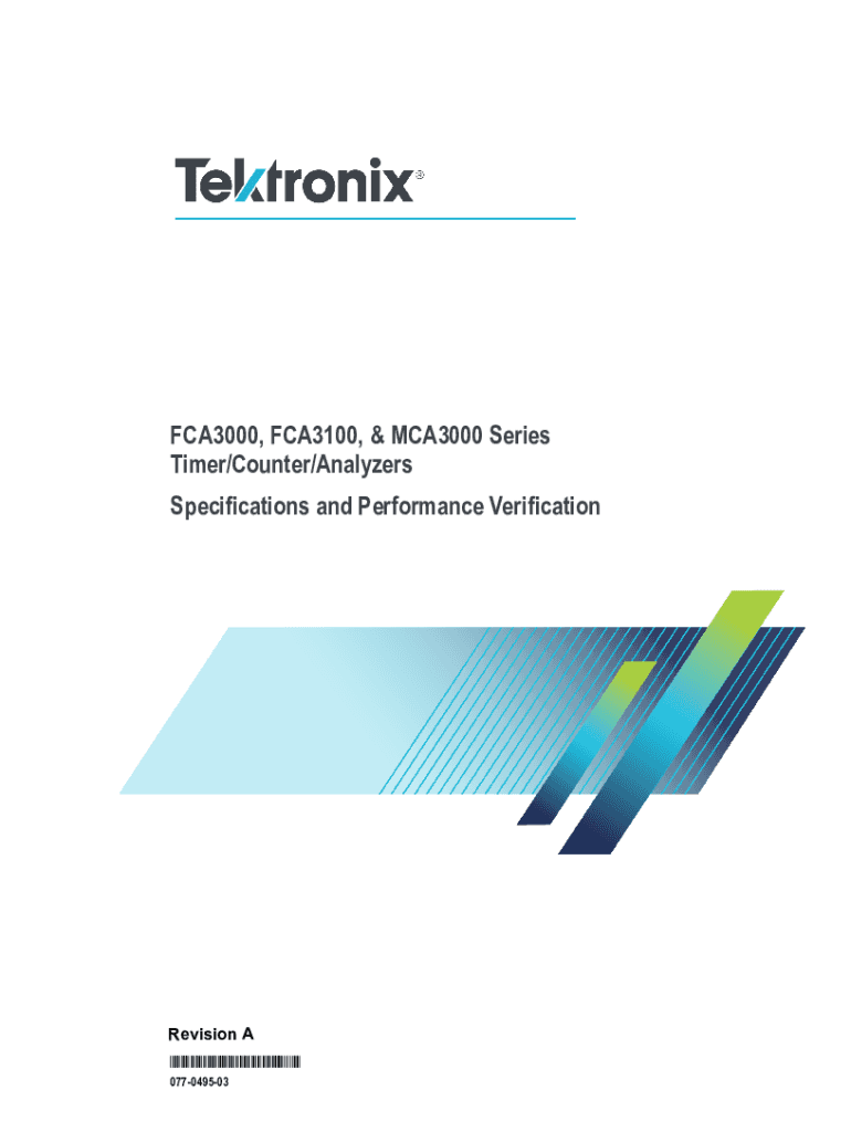 Fillable Online Fca3000 Fca3100 And Mca3000 Series Timer Counter Analyzers Specifications And