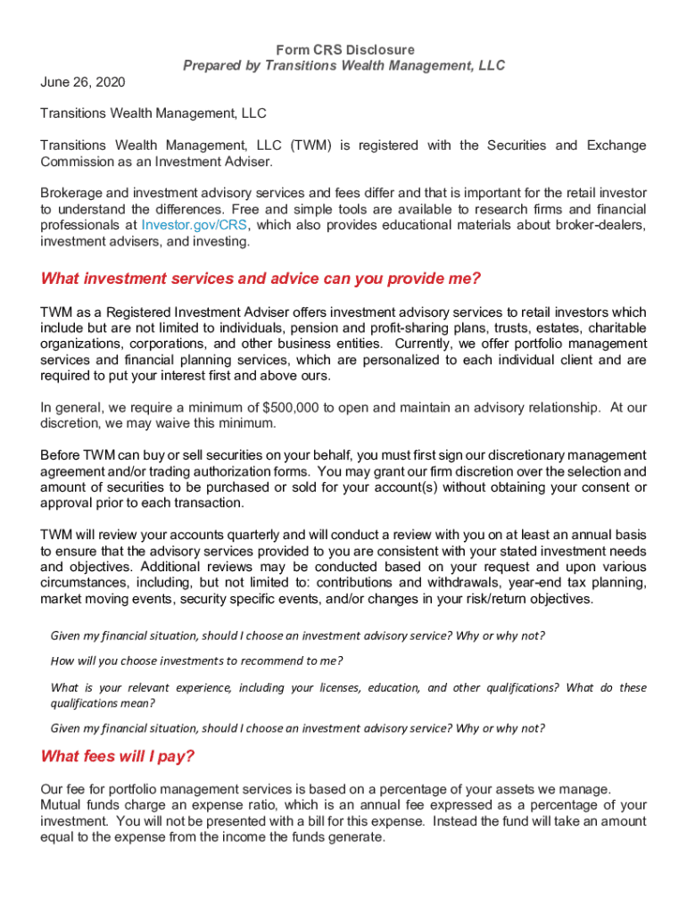 Fillable Online New SEC Disclosure: What Should You Do With The Form ...