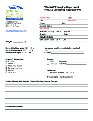 Fillable Online MOBILE Ultrasound Request Form copy.doc Fax Email Print - pdfFiller