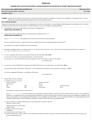 Fillable Online ADV Form 1 Fax Email Print - pdfFiller