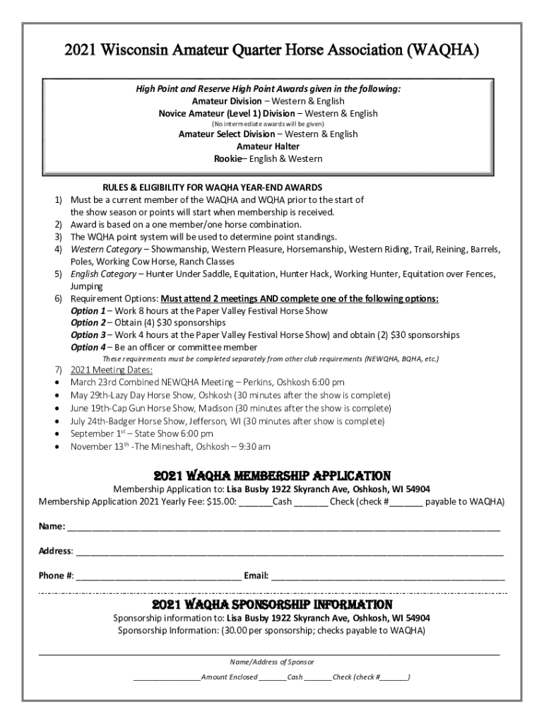 Fillable Online - American Quarter Horse AssociationAQHA Rulebook ...