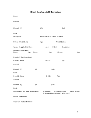 Fillable Online Client Info. Form.doc Fax Email Print - pdfFiller