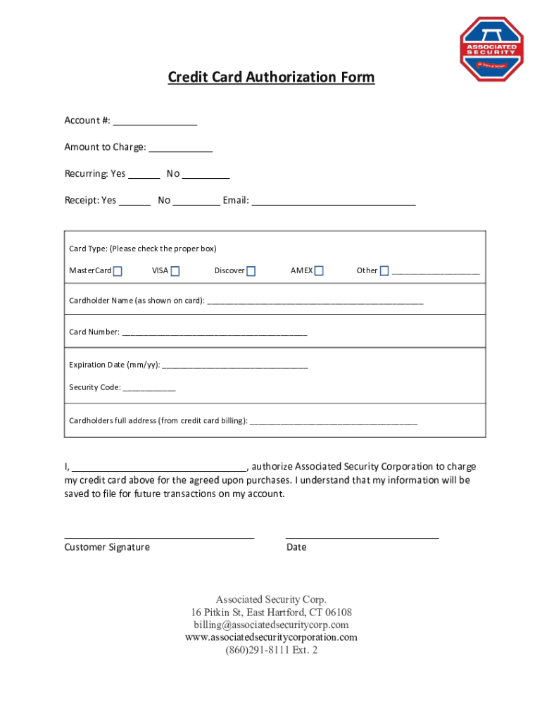 Fillable Online ASC Credit Card Authorization Form.docx Fax Email Print ...