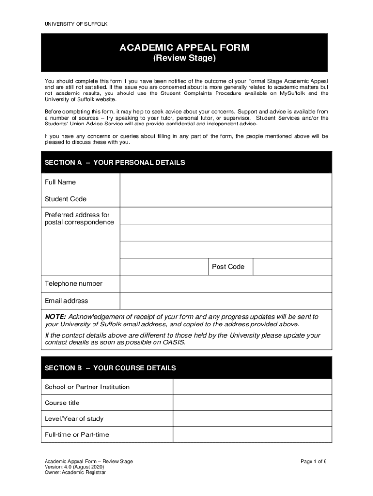 Fillable Online Academic Appeal Letter Sample - PenlightenSatisfactory ...