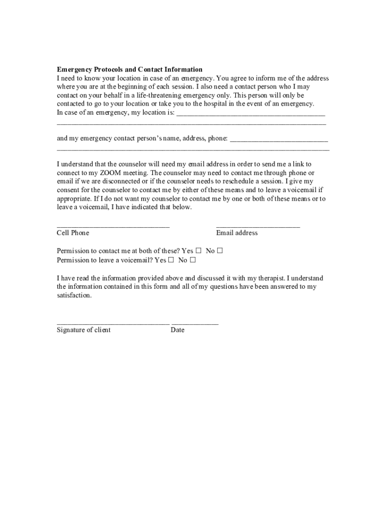 Fillable Online Telemental Health Informed ConsentTelemental Health ...