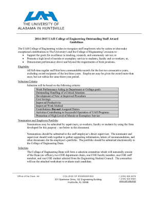 Fillable Online Staff Awards Nomination Form-rev Fax Email Print ...