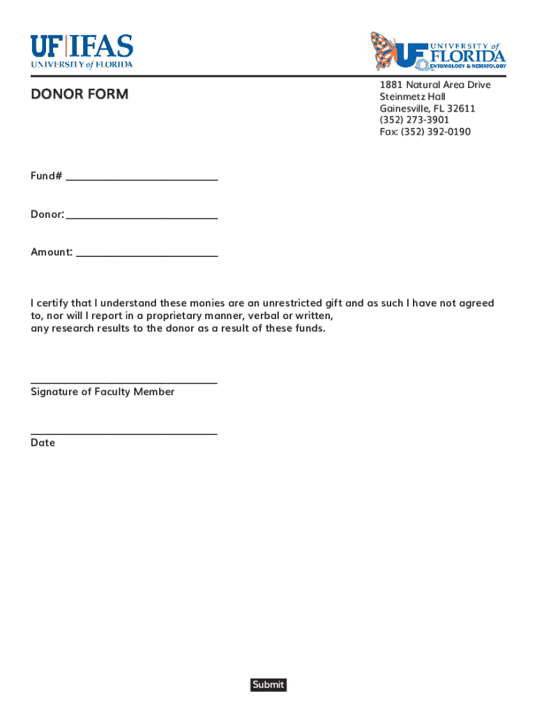 Fillable Online entnemdept ufl Faculty and Staff Forms/Important ...