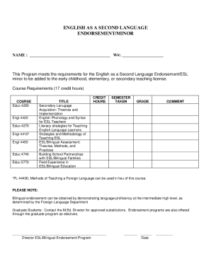 Fillable Online apps weber ESL Form Fax Email Print - pdfFiller